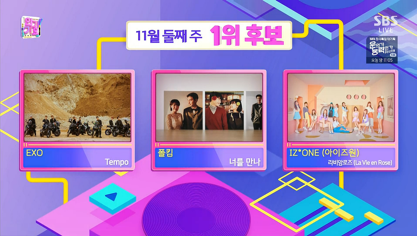 L’Inkigayo du 11.11.18 est remporté par… – K-GEN