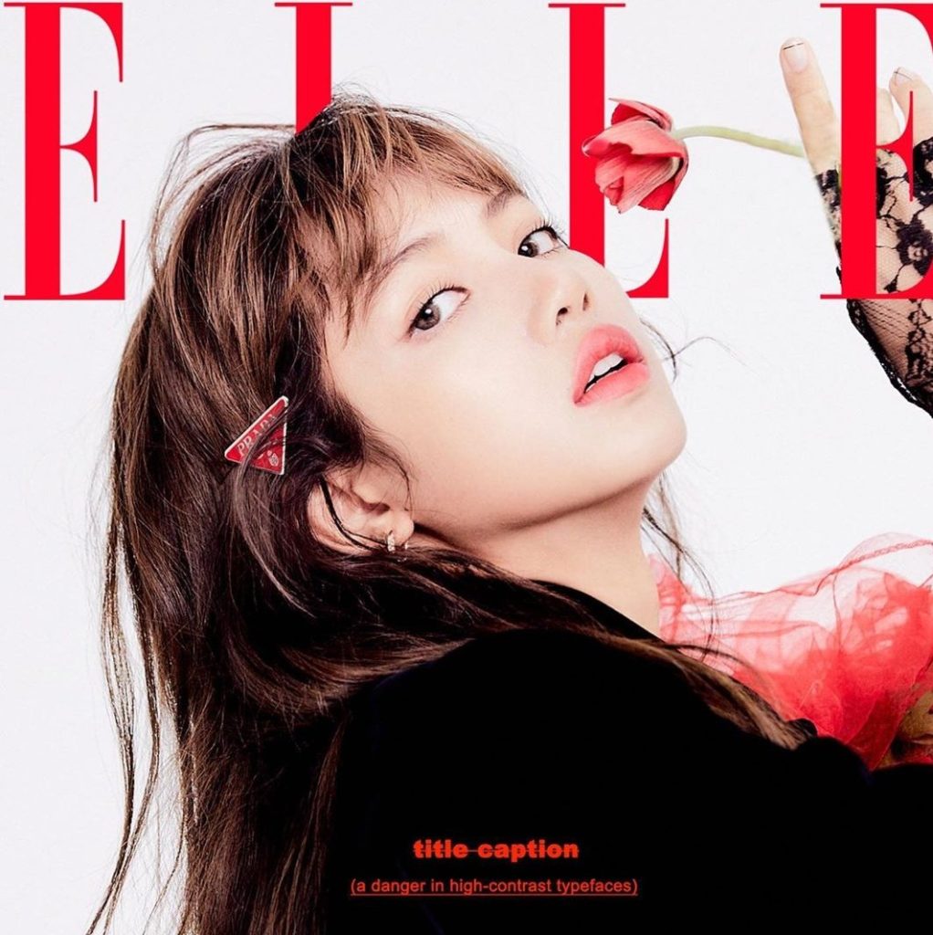 Lisa (BLACKPINK) pose en couverture de ELLE Korea – K-GEN