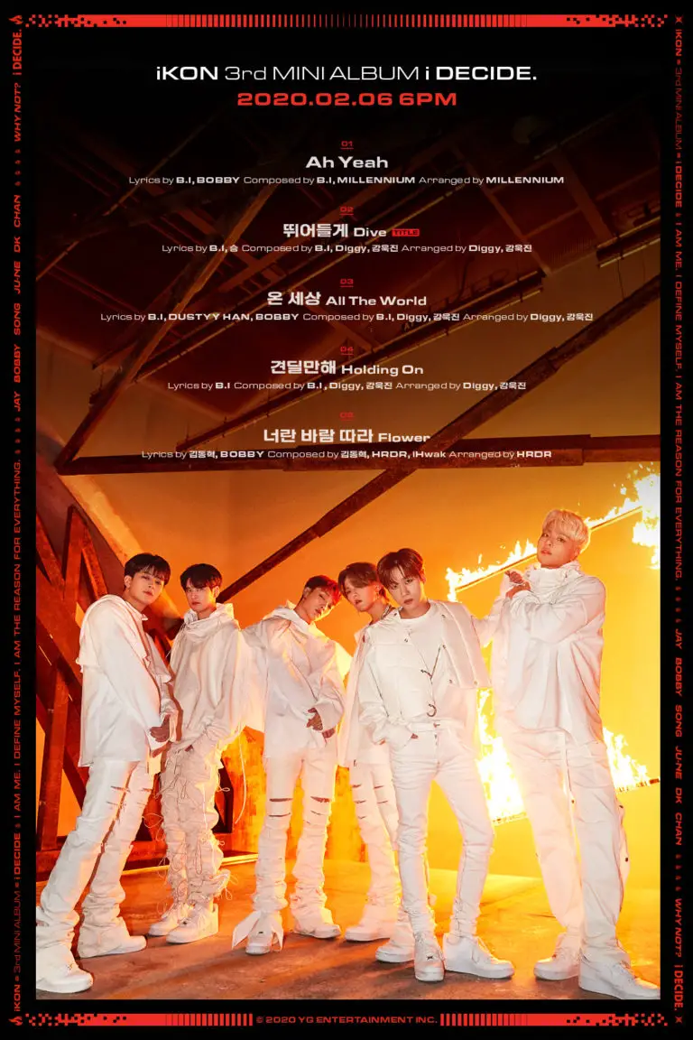 iKON met en ligne de nouvelles photos teasers et la tracklist pour son ...