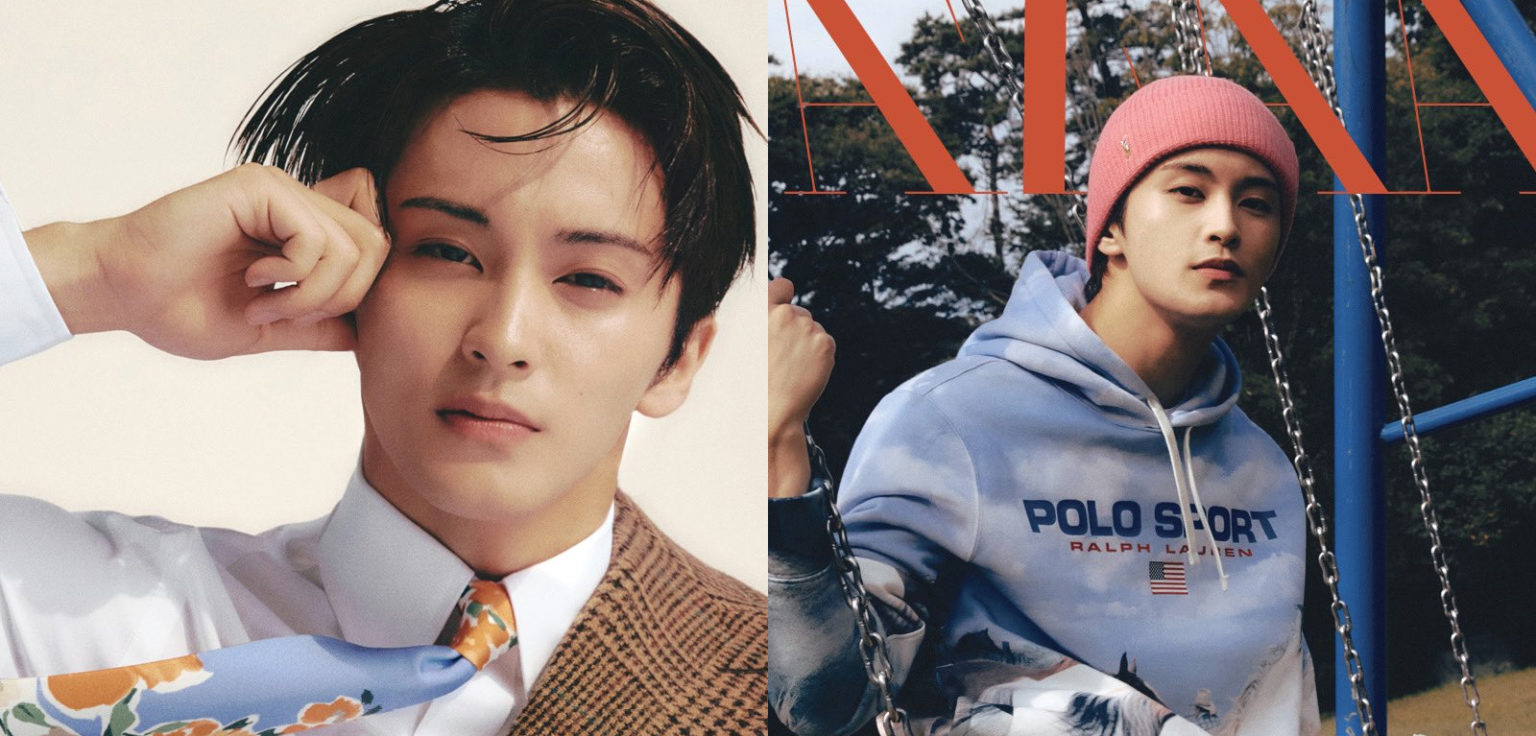 Mark (NCT) pose en couverture de Harper’s BAZAAR Korea pour Polo Ralph ...