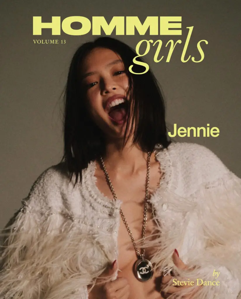 JENNIE (BLACKPINK) pose en couverture de HOMME Girls – K-GEN